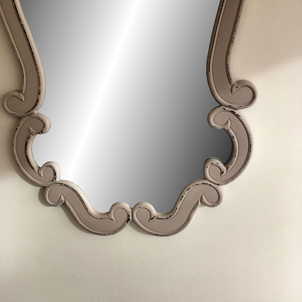 ESPEJO PEQUEÑO ESTILO GÓTICO COLOR CRUDO – Azohia Design